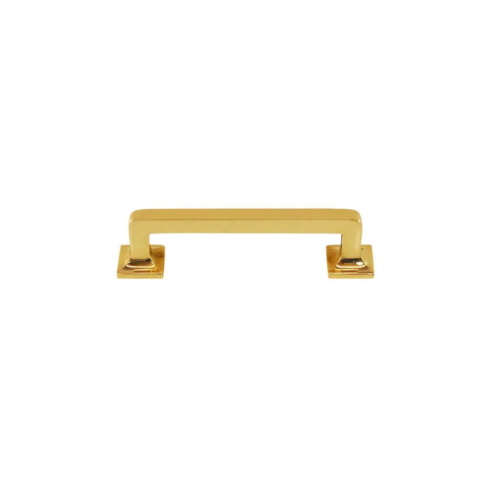 Classic Brass Cabinet Handle, 4 inch - Paxton Hardware