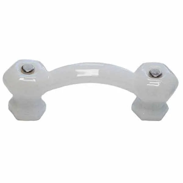 White Milk Glass Drawer Pulls - Paxton Hardware