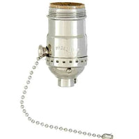 Nickel Pull Chain Lamp Sockets