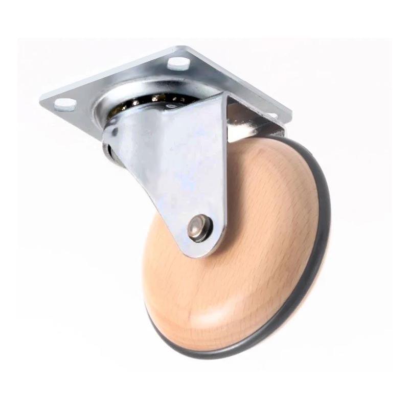 Contemporary Wood Wheel Caster - Paxton Hardware