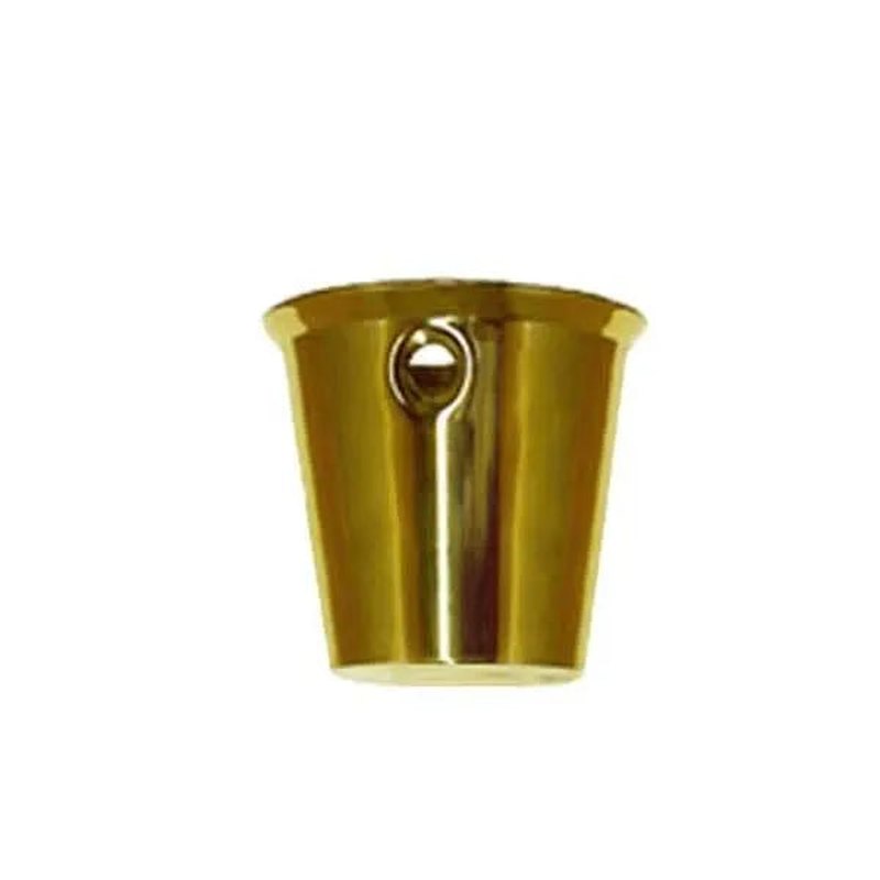 Round Furniture Leg Cups, Brass, Medium
